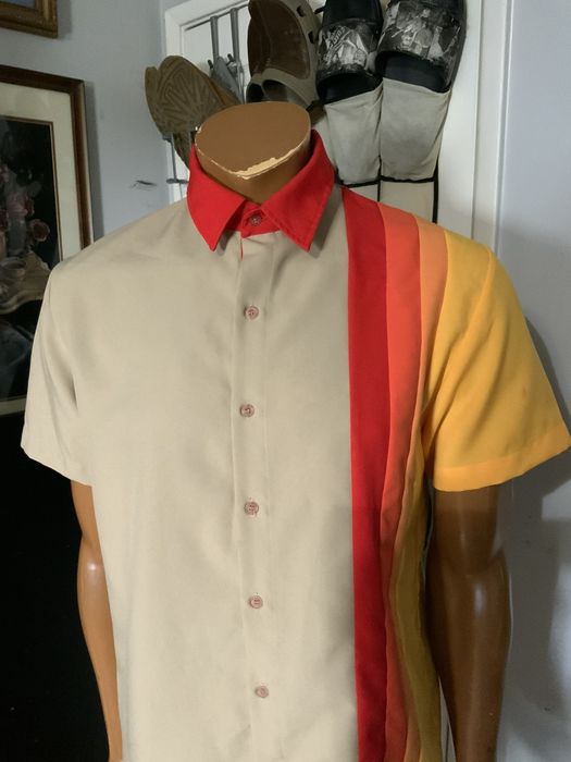 Streetwear Jollibee Filipino Fast Food Striped Employee Uniform Shirt ...