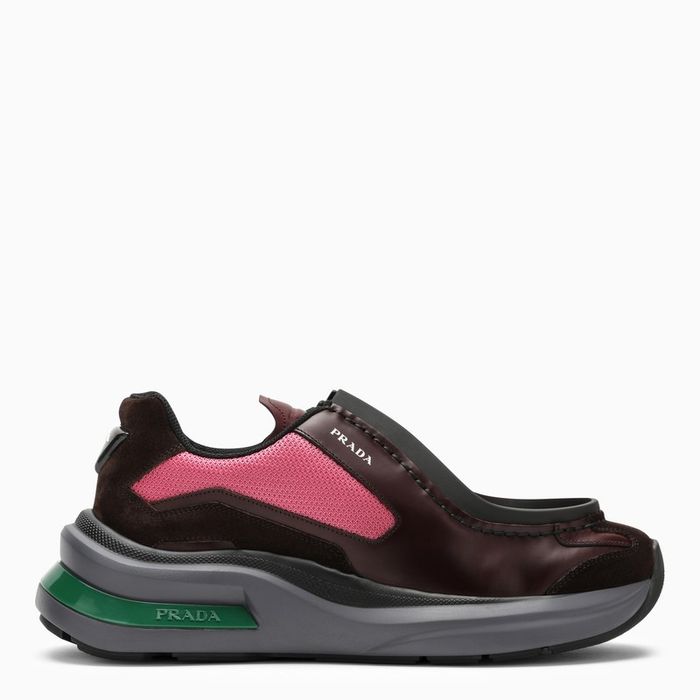 Prada Prada Systeme Two-Tone Leather Trainer | Grailed