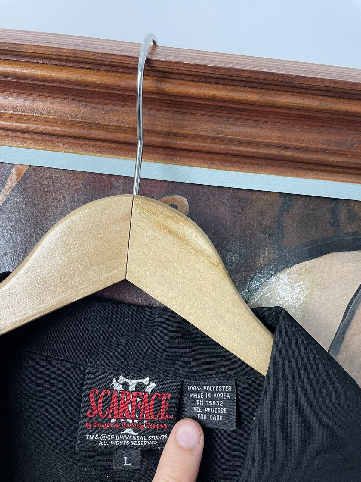 Vintage Vintage 90s very rare Scarface movie button up shirt gun | Grailed