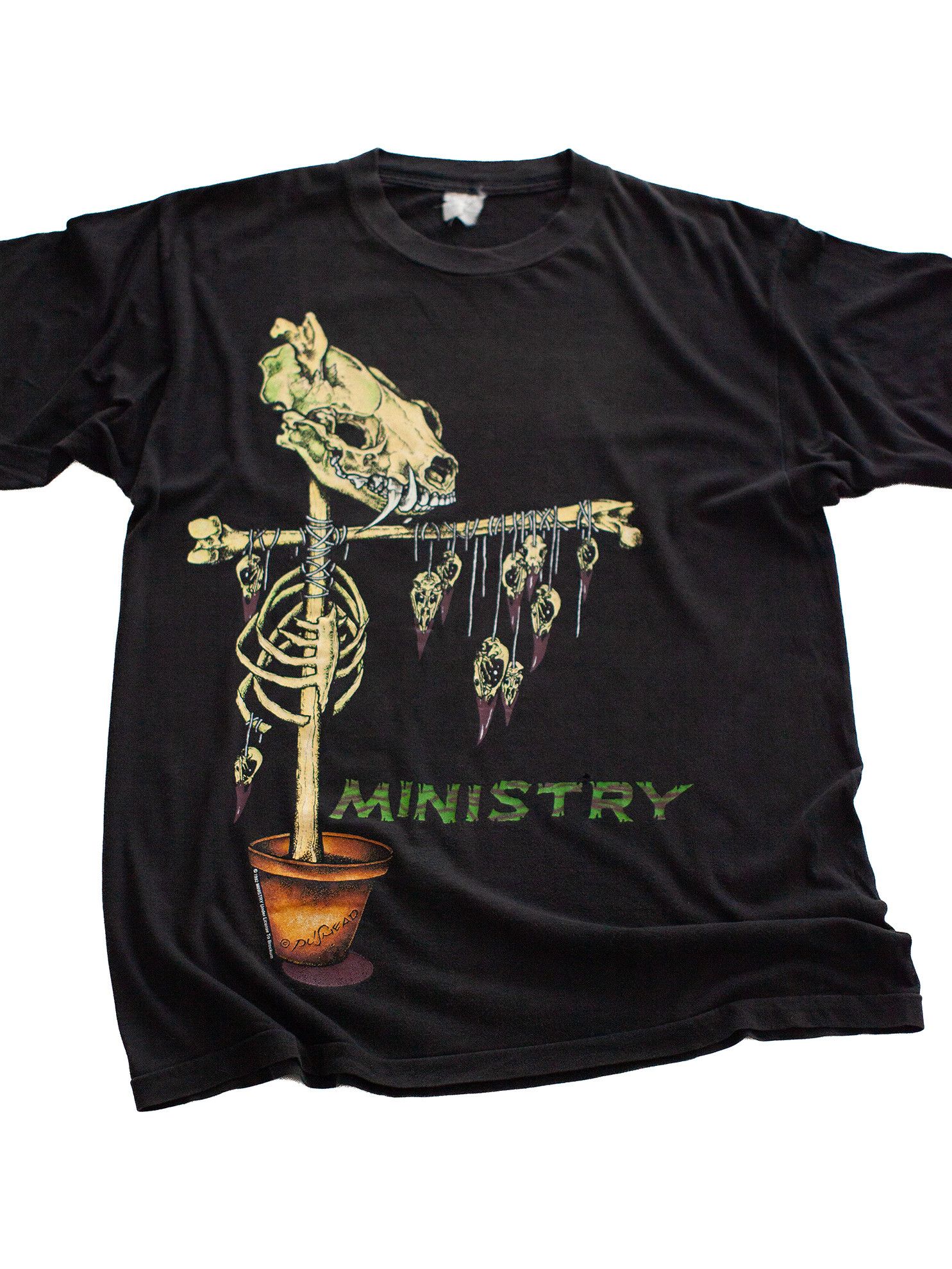 Band Tees × Vintage Vintage 1992 Ministry "Scarecrow" Pushead Metal ...