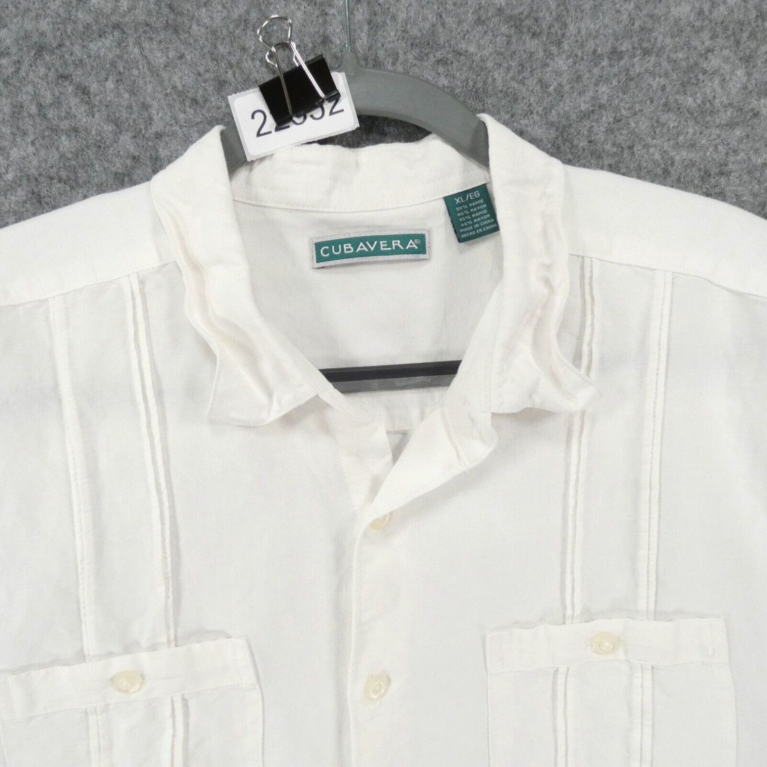 Cubavera Cubavera Shirt Mens Extra Large Guayabera Cigar Old Man White ...