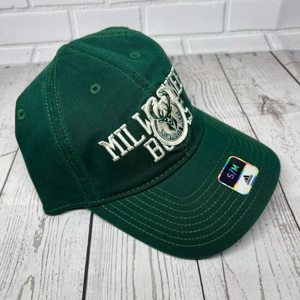 Adidas Milwaukee Bucks NBA S/M Hat Stretch Fitted Cap New Men | Grailed
