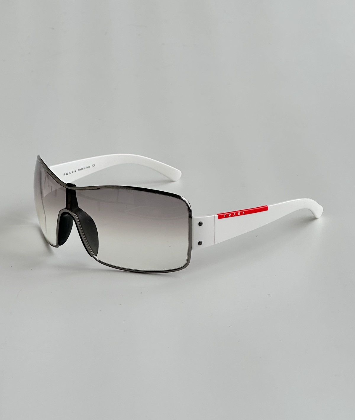 Vintage PRADA Mask Logo Sunglasses SPS50E y2k shades vintage visor ...