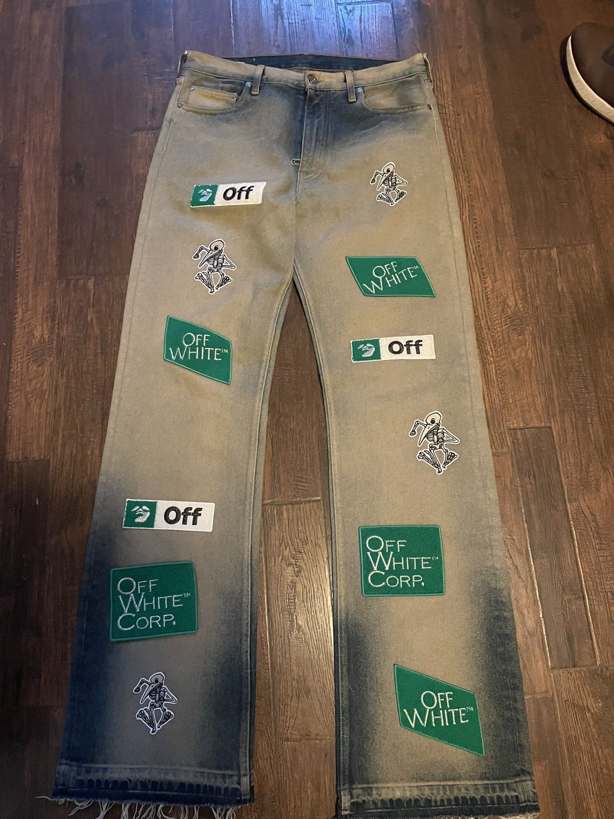 Off-White Off White Patch Denim Jeans | Grailed