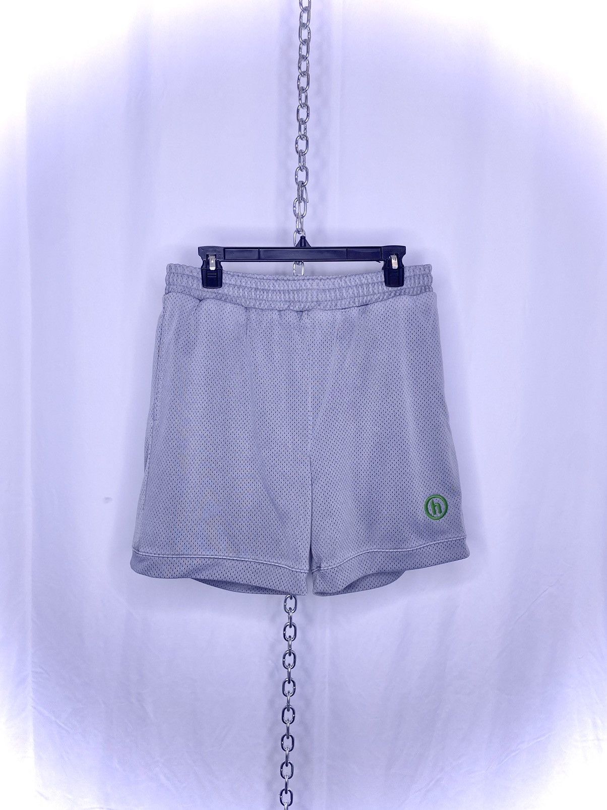HIDDEN Medium Hidden NY Logo Gray Mesh Shorts | Grailed