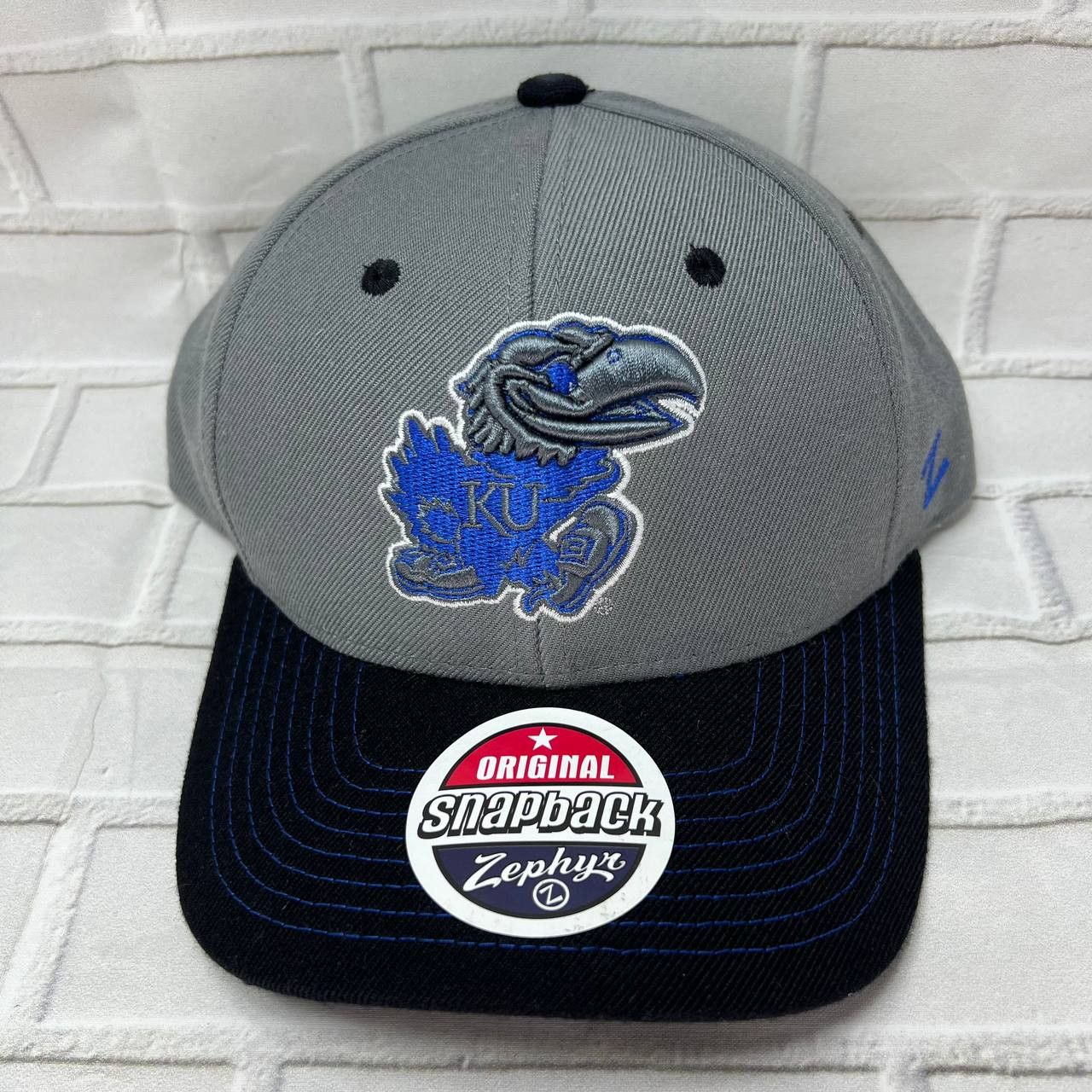 Zephyr Kansas Jayhawks KU NCAA Zephyr Hat Snapback Cap Gray New Men ...