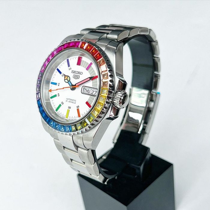 Custom Seiko Custom Zirconia Rainbow 40mm | Grailed
