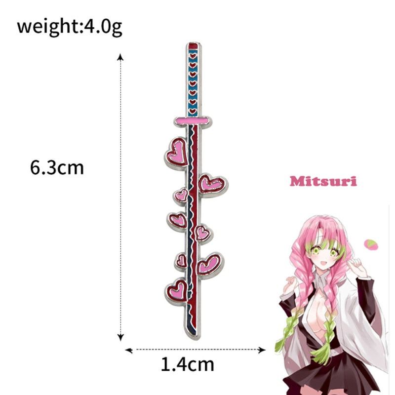 Streetwear Demon Slayer Hashira Mitsuri Sword Enamel Pins | Grailed