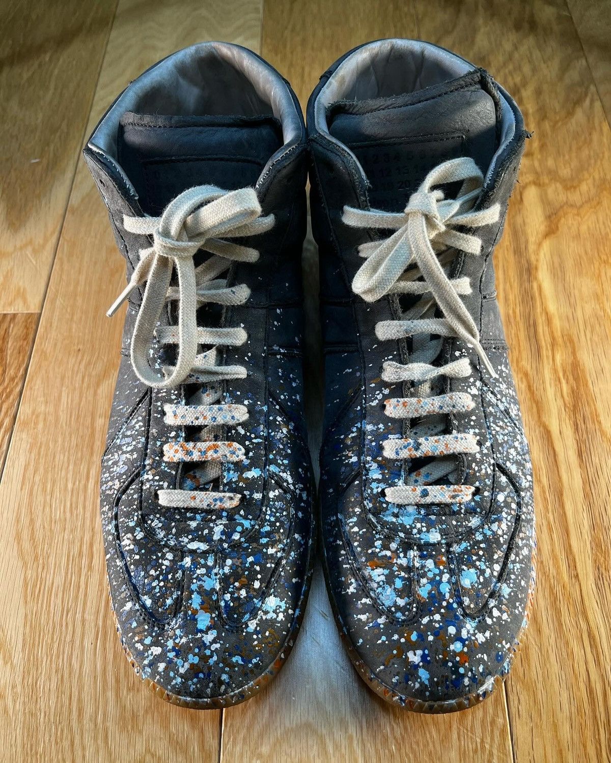 Maison Margiela Maison Margiela Splatter paint high top GATs | Grailed