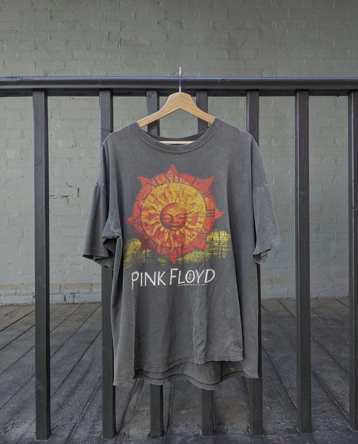 Vintage 1994 Vintage Sun Faded Pink Floyd Sun Dial Shirt | Grailed