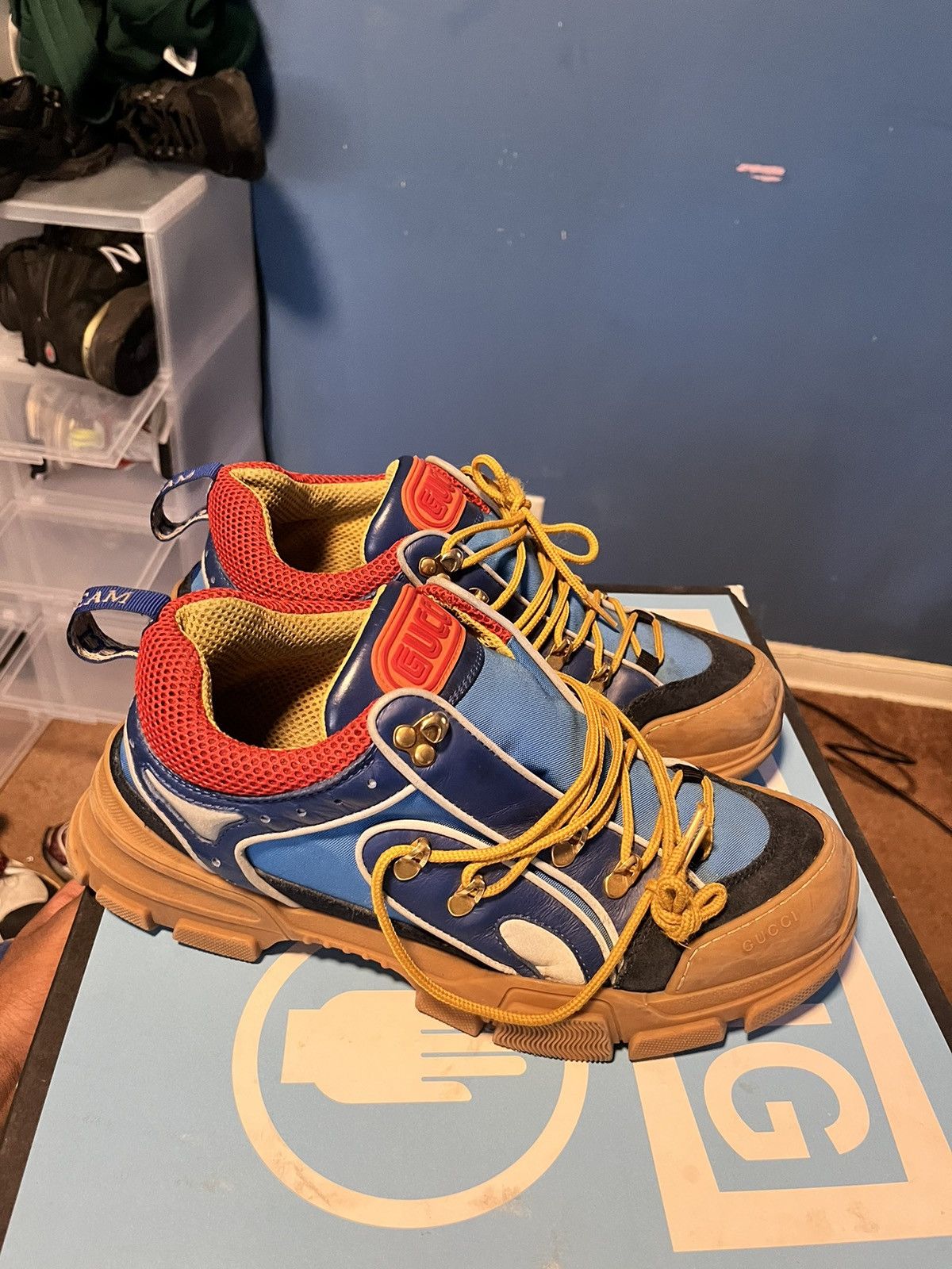 Gucci × Streetwear Gucci FlashTrek Red and Blue | Grailed