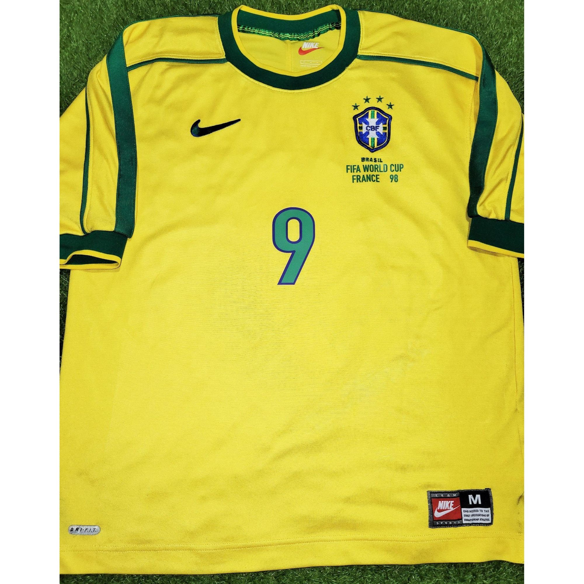Nike Ronaldo Brazil 1998 WORLD CUP Home Nike Soccer Jersey M | Grailed