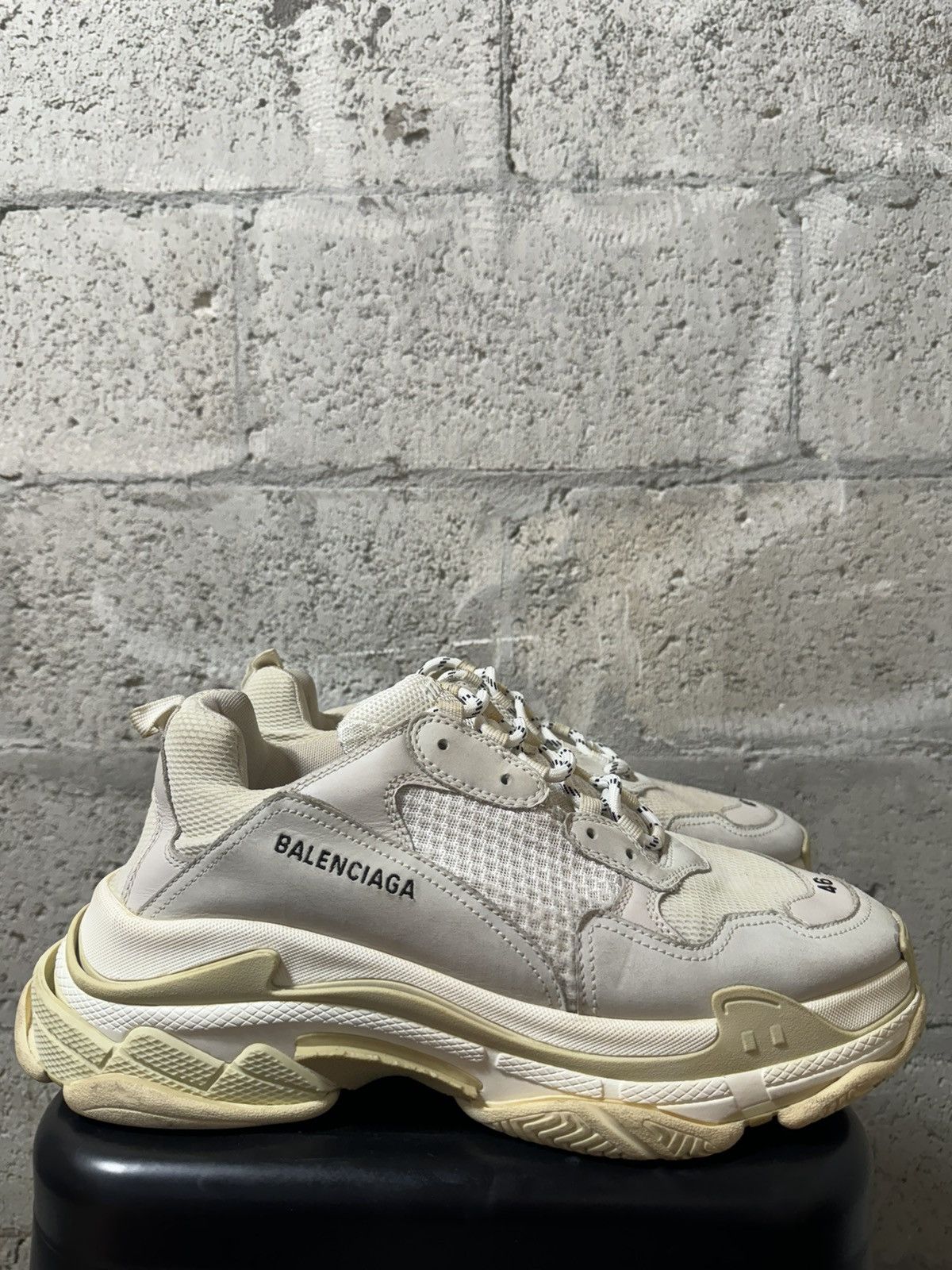 Balenciaga BALENCIAGA Triple S Sneaker Beige White | Grailed