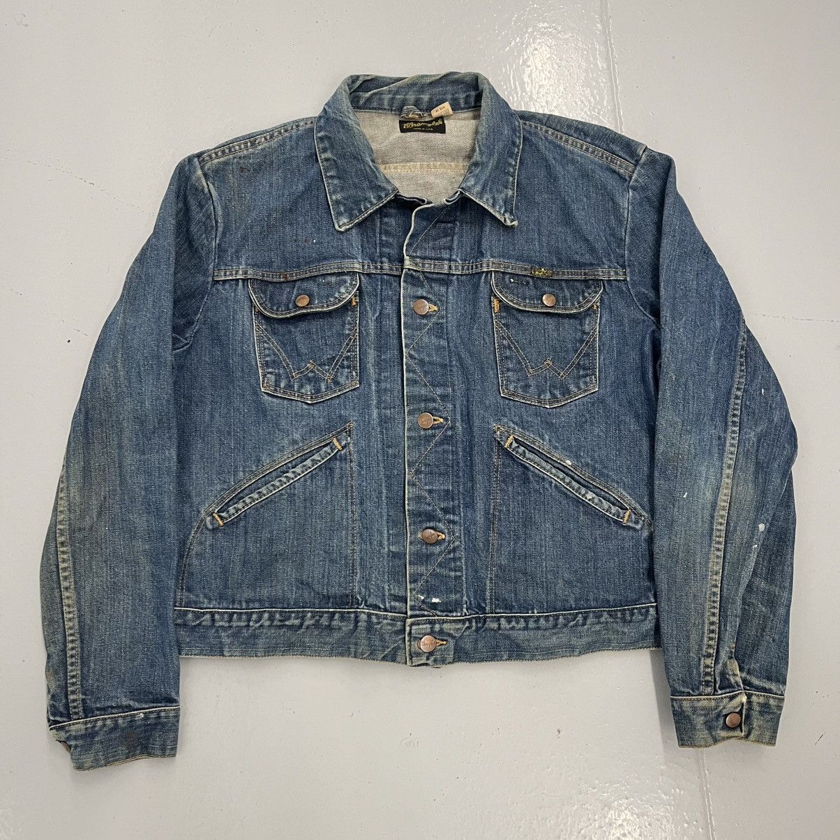 Wrangler Vintage 60s Wrangler Dark Wash Western Boxy Denim Jacket | Grailed