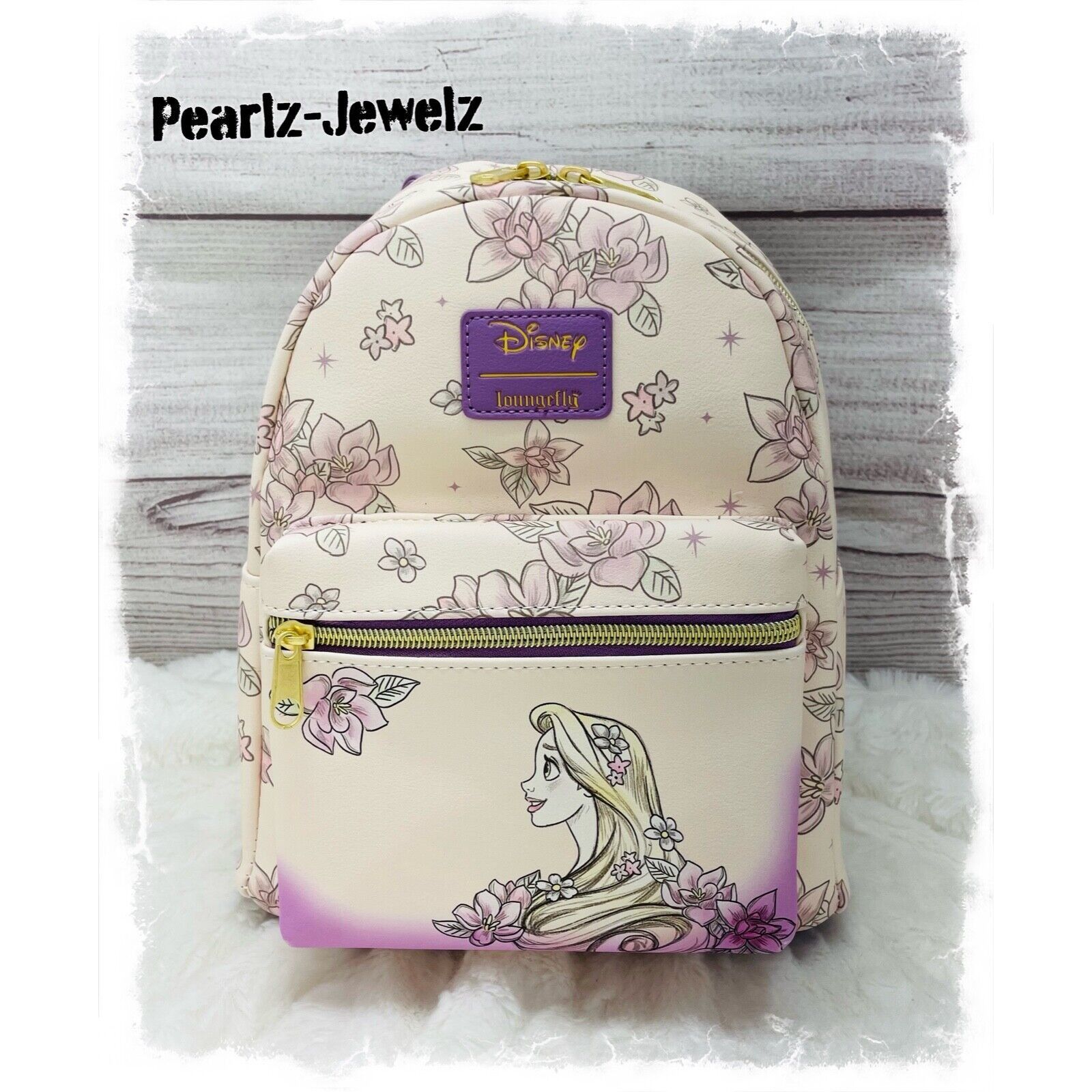 Disney Loungefly Disney Princess Rapunzel Tangled Sketch Floral Min ...