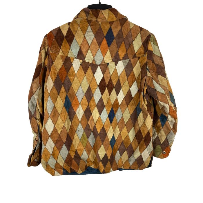 Vintage Vintage 1970s Leather/Suede Patchwork Western Jacket Brown M ...