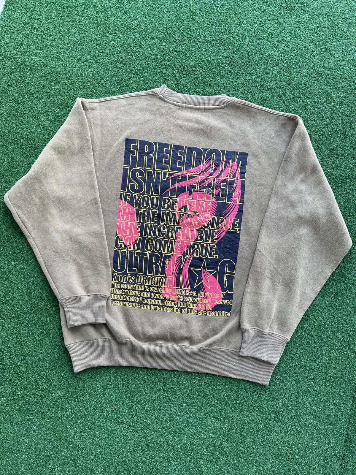 Anime × Japanese Brand VINTAGE ANIME FREEDOM ULTRAK G CREWNECK VERY ...