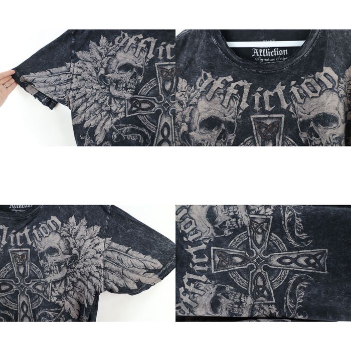 Affliction Vtg Affliction Mens 2XL Skull Cross Antonio Nogueira MMA UFC ...