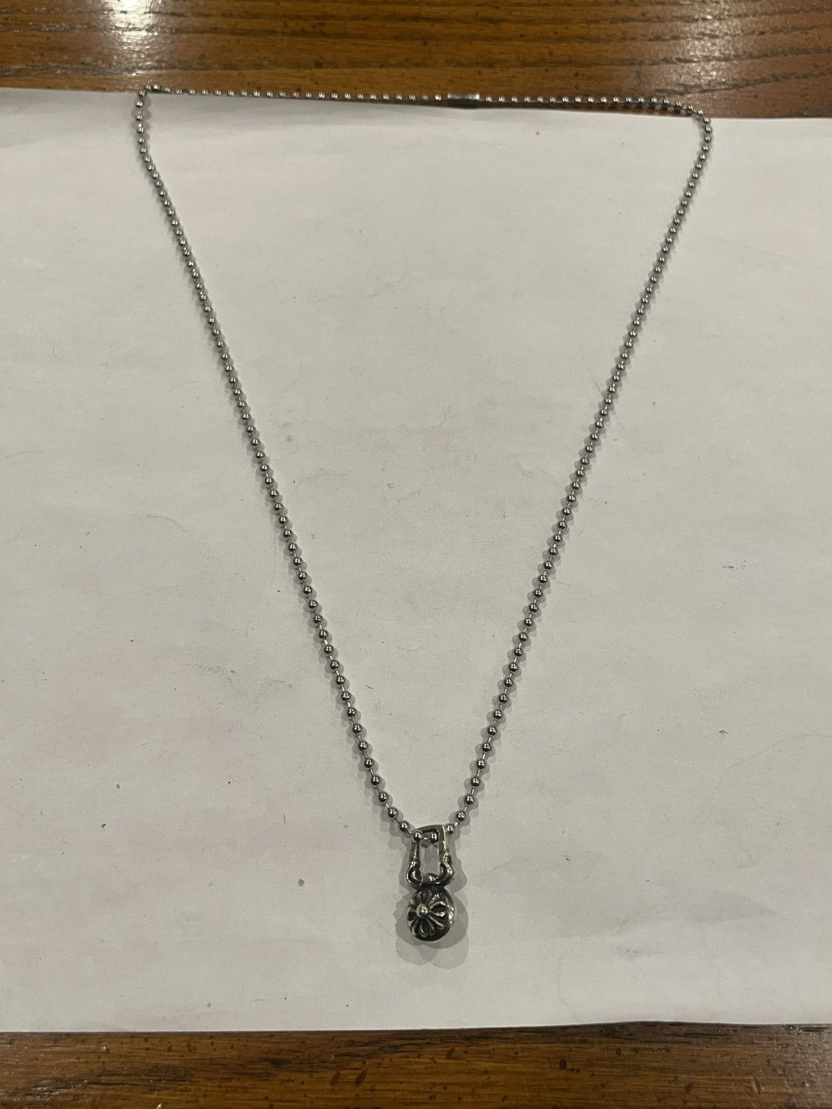 Chrome Hearts Chrome Hearts Cross Ball Zipper Pendant Chain Necklace ...