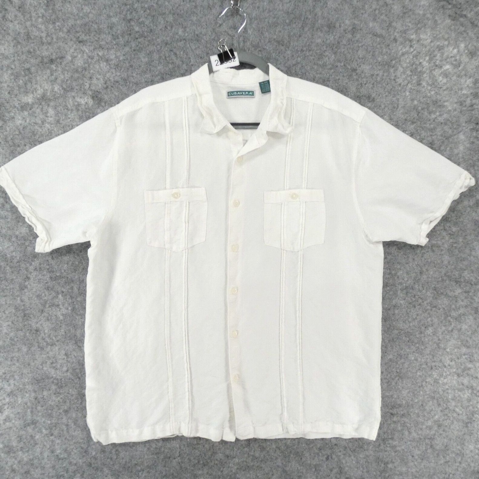 Cubavera Cubavera Shirt Mens Extra Large Guayabera Cigar Old Man White ...