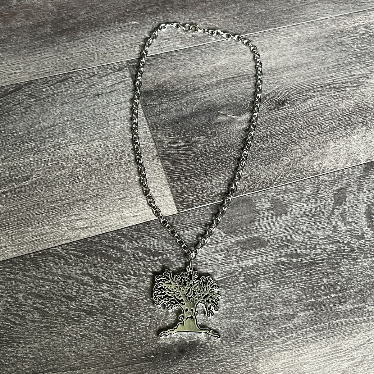 Drain Gang × Haunted Mound Haunted Mound Harold Tree Chain Necklace ...