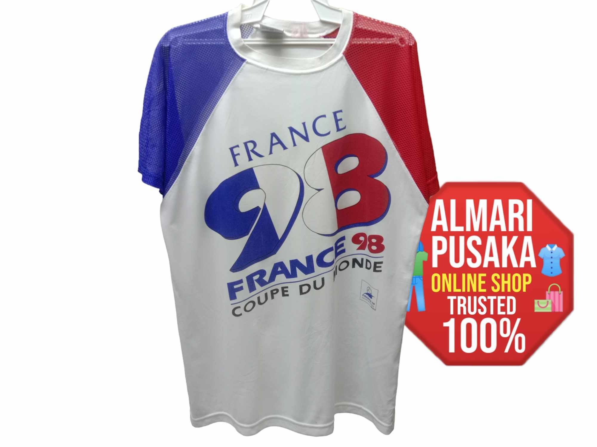 Vintage FRANCE 98 COUPE DU MONDE WORLD CUP FAN JERSEY | Grailed