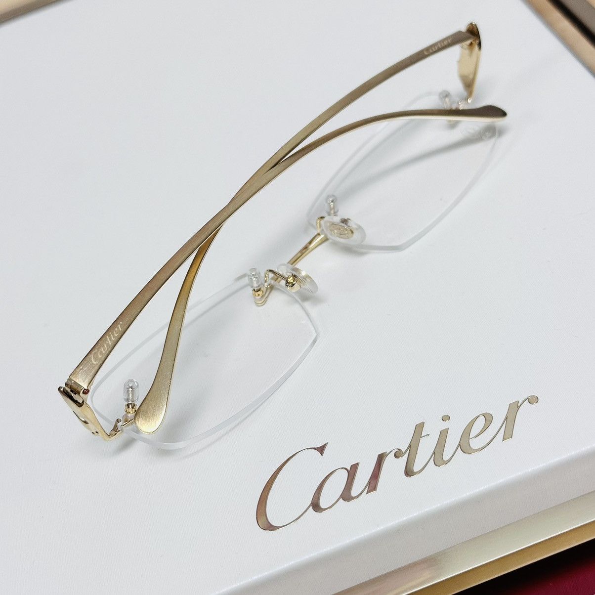 Cartier Cartier 2024 Wire Buffs Panther Rimless Glasses | Grailed
