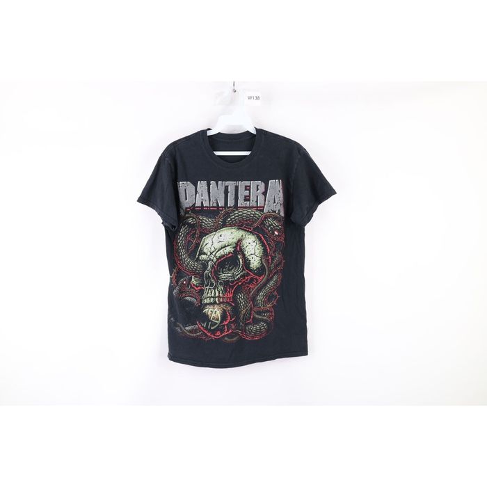 Vintage Vintage Faded Pantera Skull Snake Spell Out Band T-Shirt | Grailed