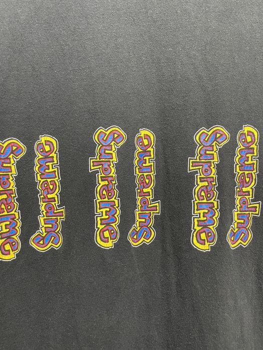 Supreme Supreme cartoon vertical logo print tee | Grailed