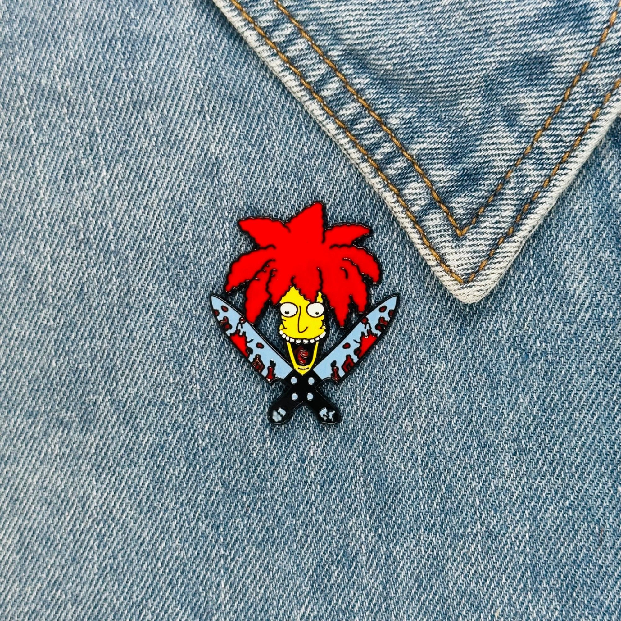 Other ⭐The Simpsons Sideshow Bob Halloween Knife Krusty Enamel Pin ...
