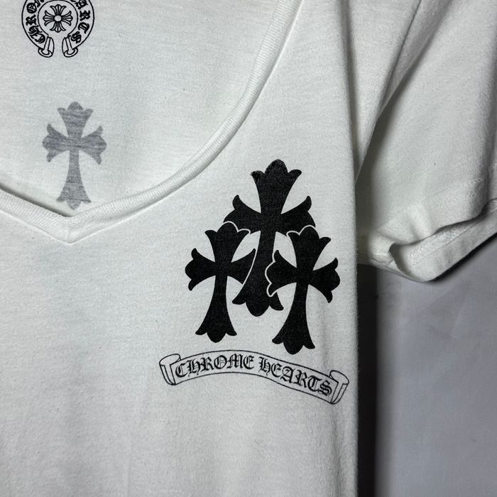 Chrome Hearts White Cross V-Neck | Grailed