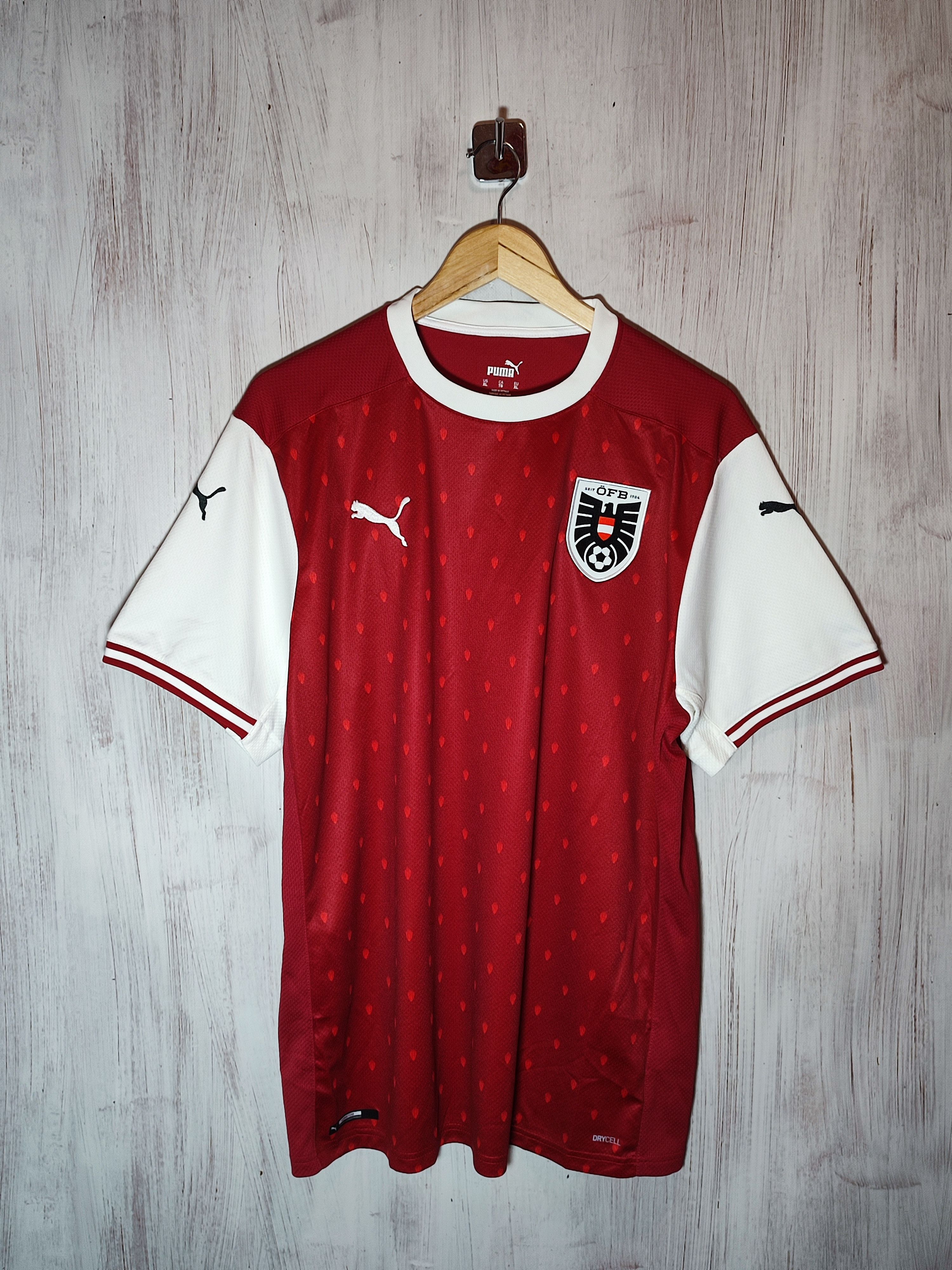 Puma Austria 2020 2021 2022 home football soccer shirt tee kit | Grailed