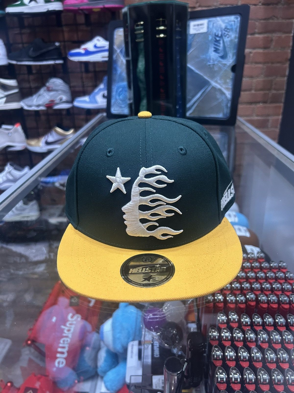 HELLSTAR Hellstar fitted hat green yellow | Grailed