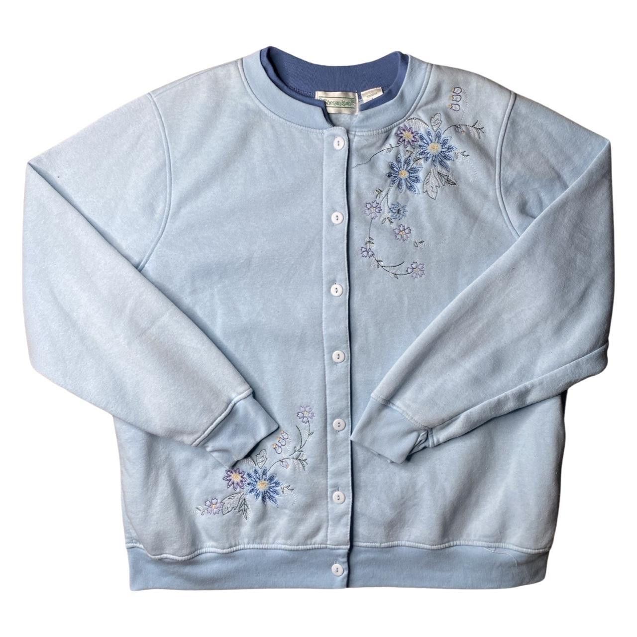 Vintage Baby blue cardigan size large | Grailed