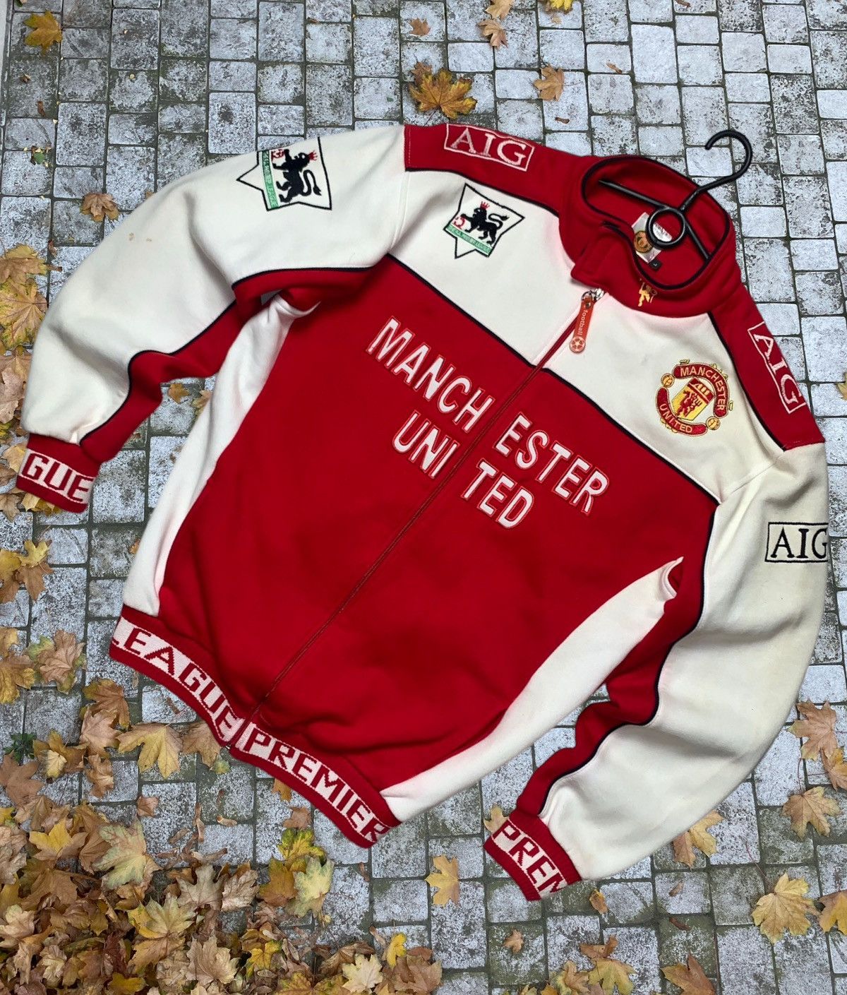 Vintage Vintage Soccer Jacket Bomber Manchester United Red rare | Grailed