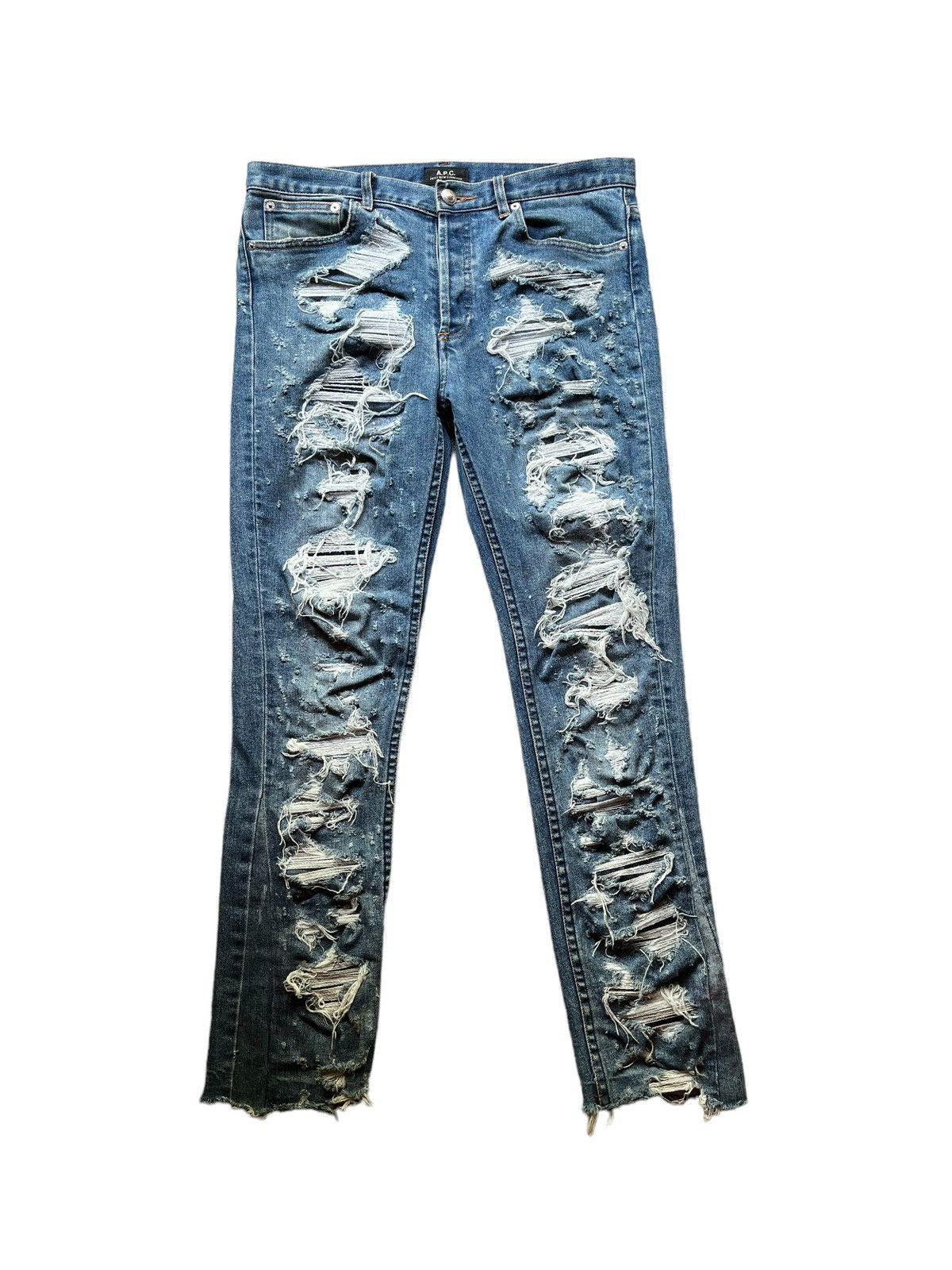 A.P.C. Ripped Jeans with bootleg cut | Grailed