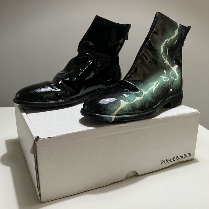 Guidi GUIDI 986 FLS BackZip Boots black Horse leather Latex splash ...