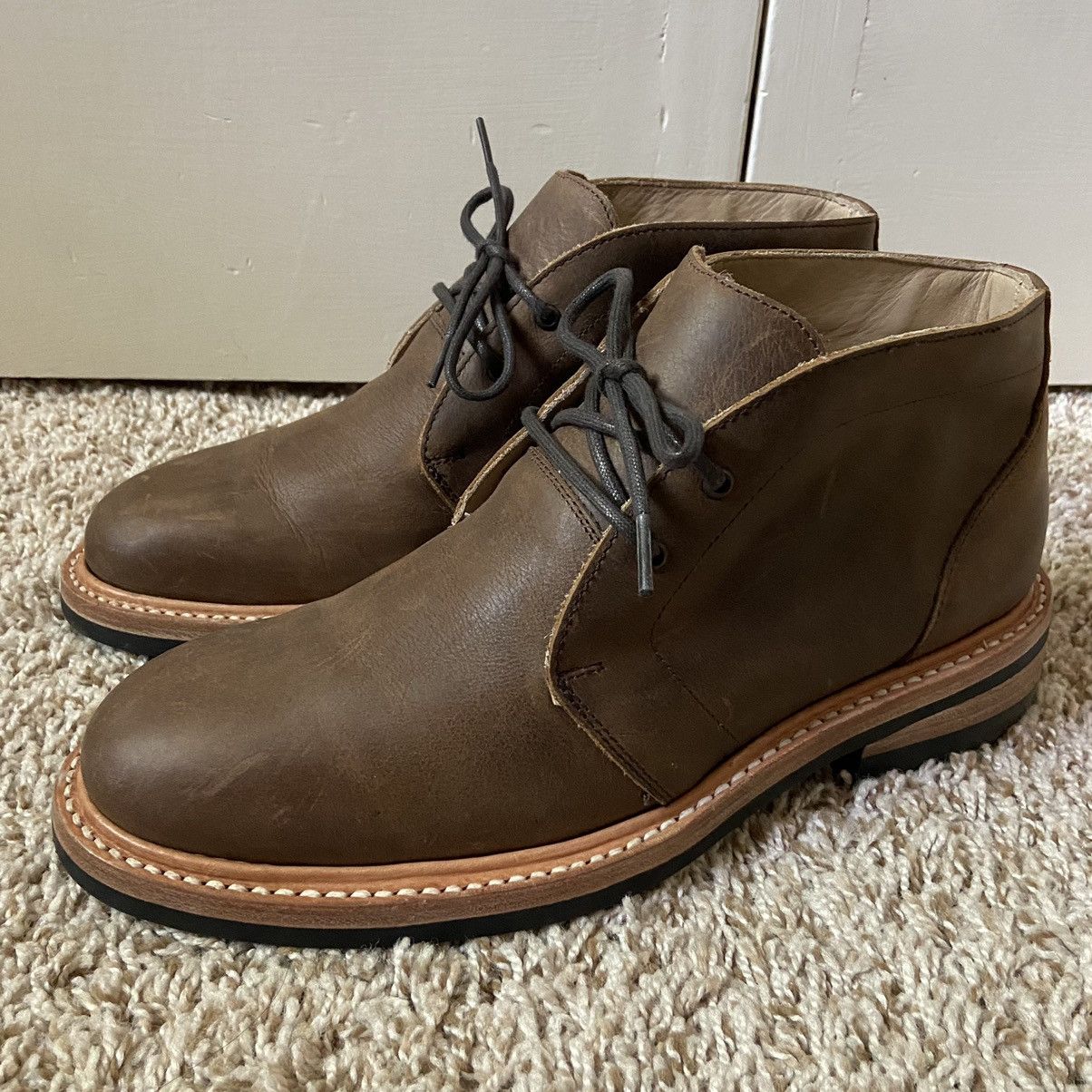 Streetwear Huckberry Rhodes Colton Chukka Brown Leather Shoes Boots ...