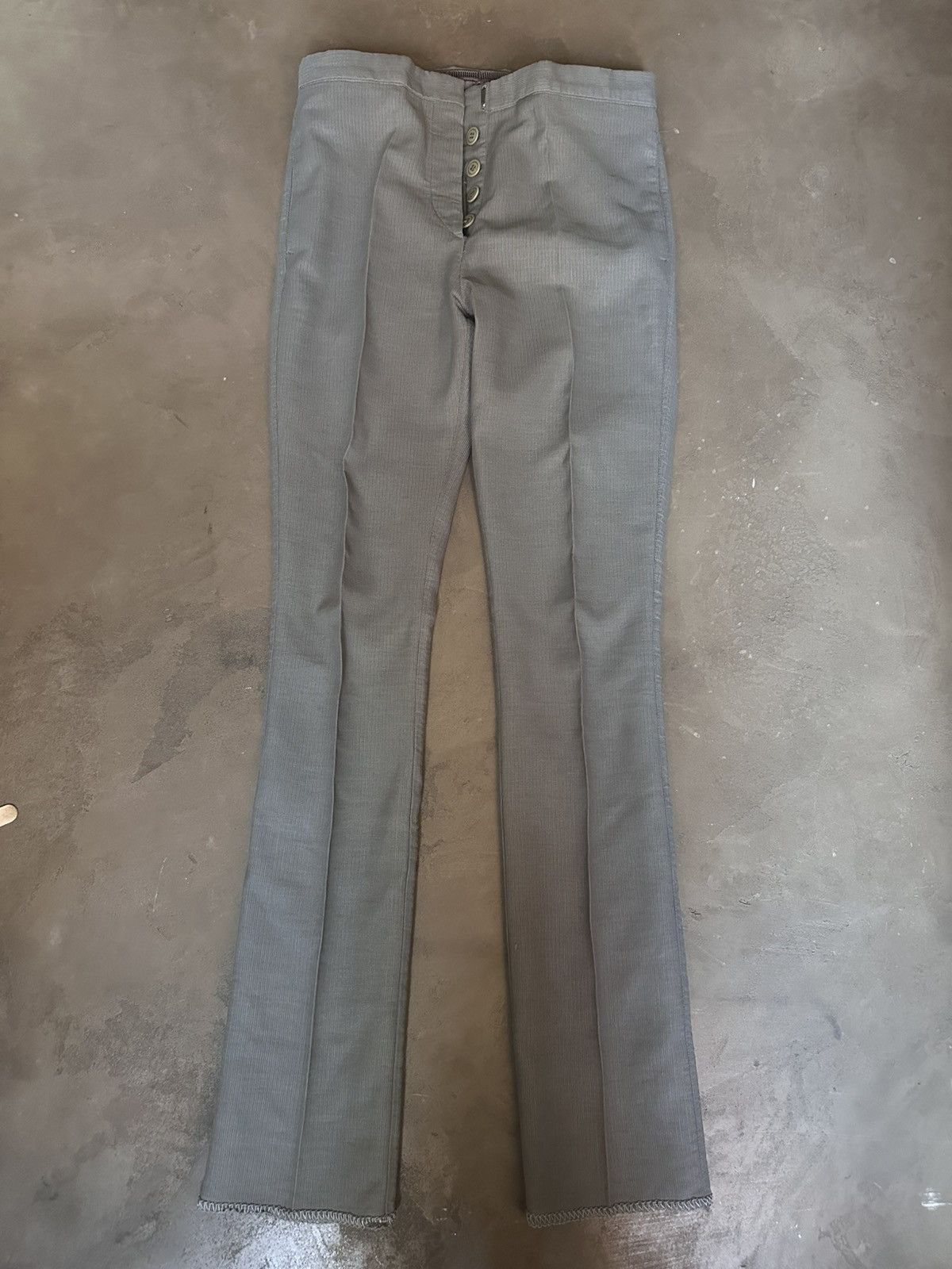 Carol Christian Poell CCP Carol Christian Poell Slim Grey Wool Textured ...