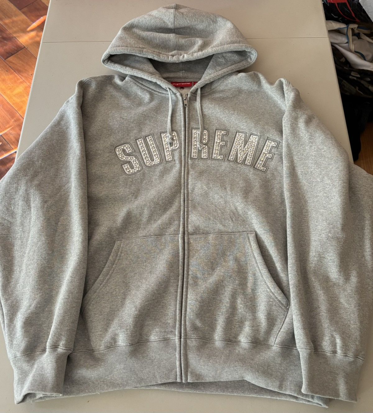 Supreme Supreme BB Simon Zip Up Hoodie Grey | Grailed