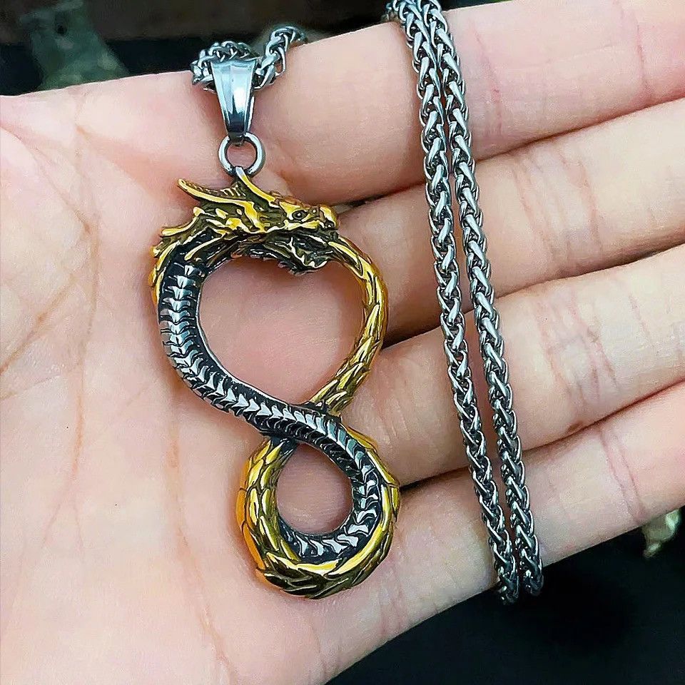 Cuban Link Chain Dragon Pendant Necklace | Grailed