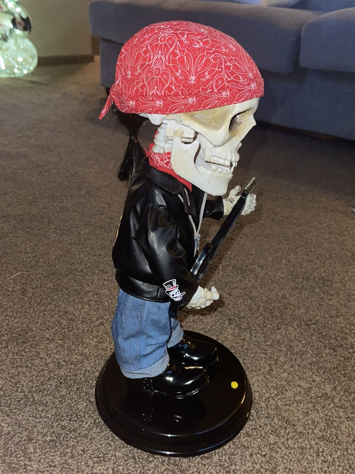 Vintage Gemmy Industries Corp. Skeleton Bandana Guitar ZZ Top Toy | Grailed