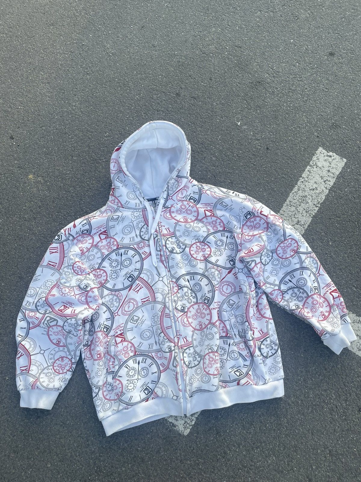 Vintage Rare ️‍🔥Karl Kani Tight Full Y2K Zip Hoodie “clocks monogram ...