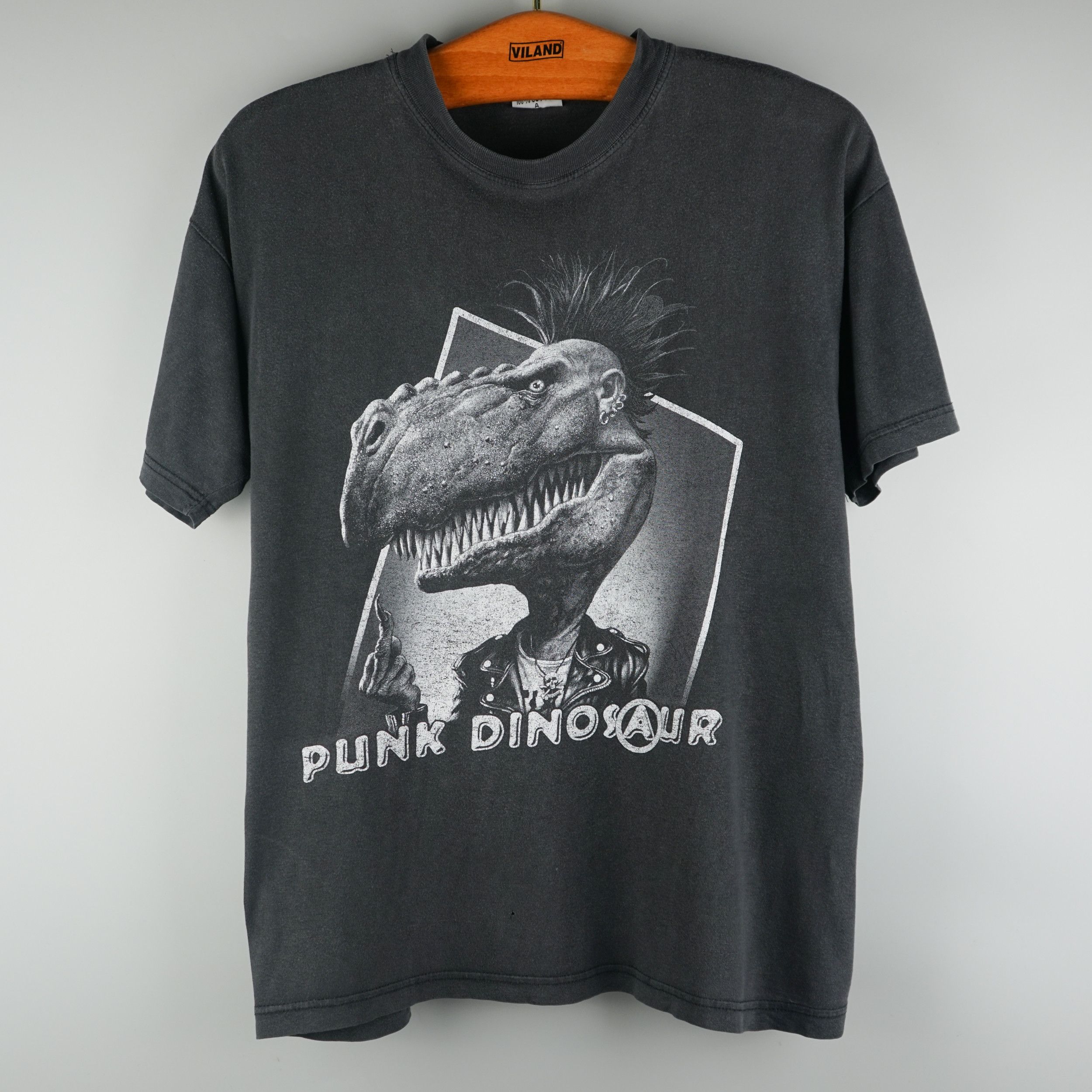Vintage Vintage 1990s Punk Dinosaur T-Shirt Sebastian Kruger Art | Grailed