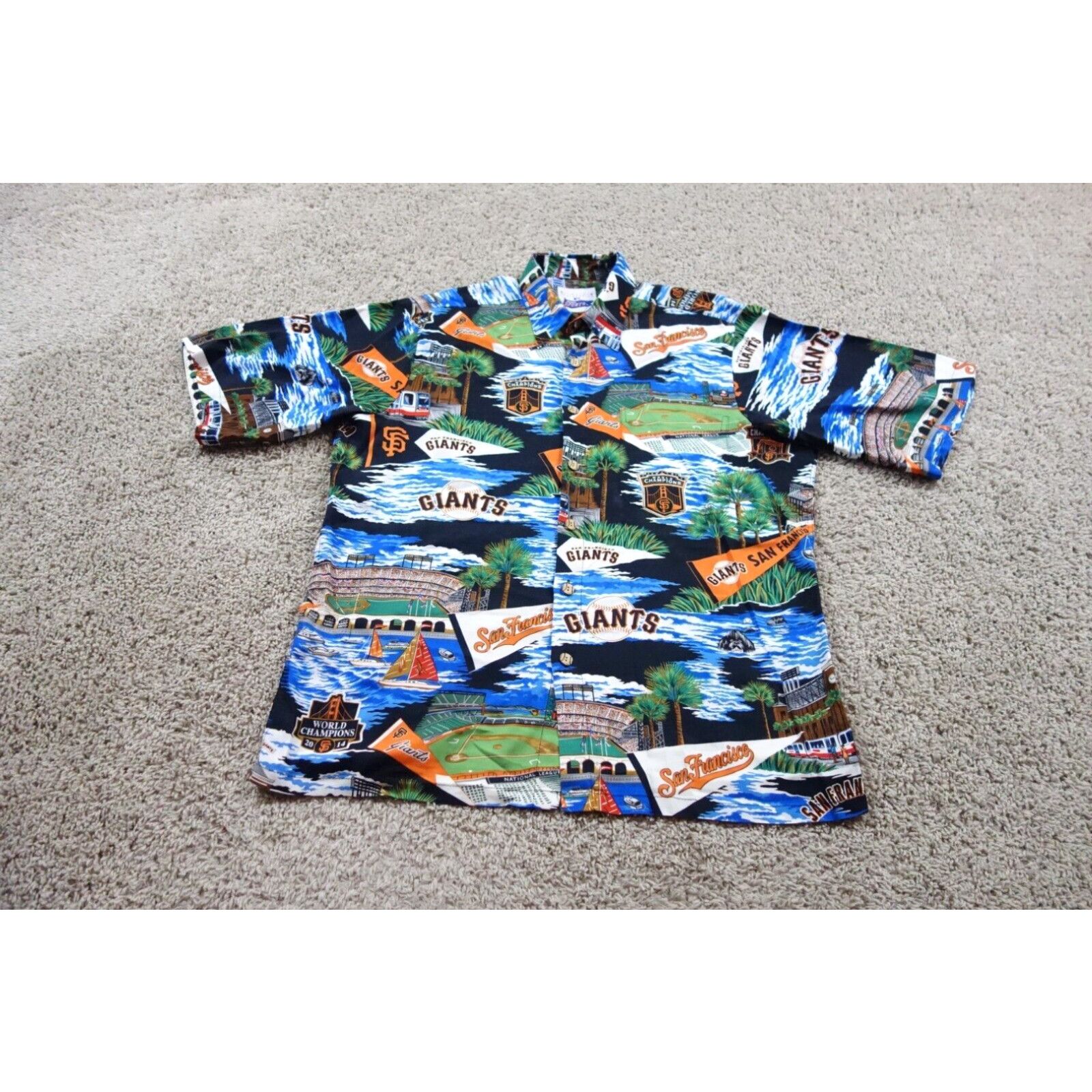 Reyn Spooner Reyn Spooner Shirt Mens Medium Blue Button Up SF Giants AT ...