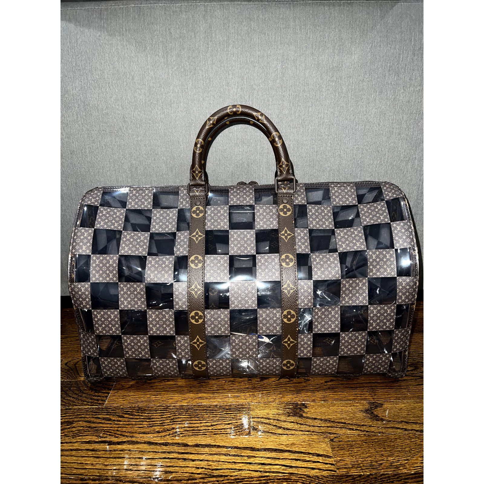Louis Vuitton Louis Vuitton Bandouliere 50 Monogram Chess PVC Logo Bag ...