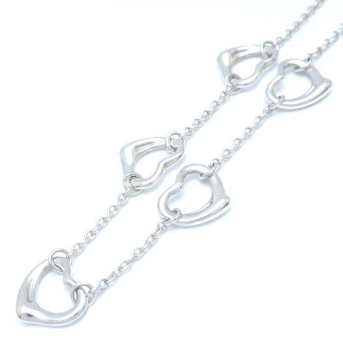 Tiffany & Co. TIFFANY&Co. Tiffany Open Heart Necklace 5 Motifs Elsa ...