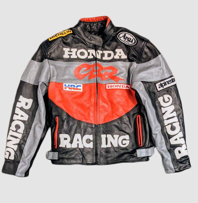Genuine Leather × Honda × Leather Jacket Vintage Honda CBR Leather ...