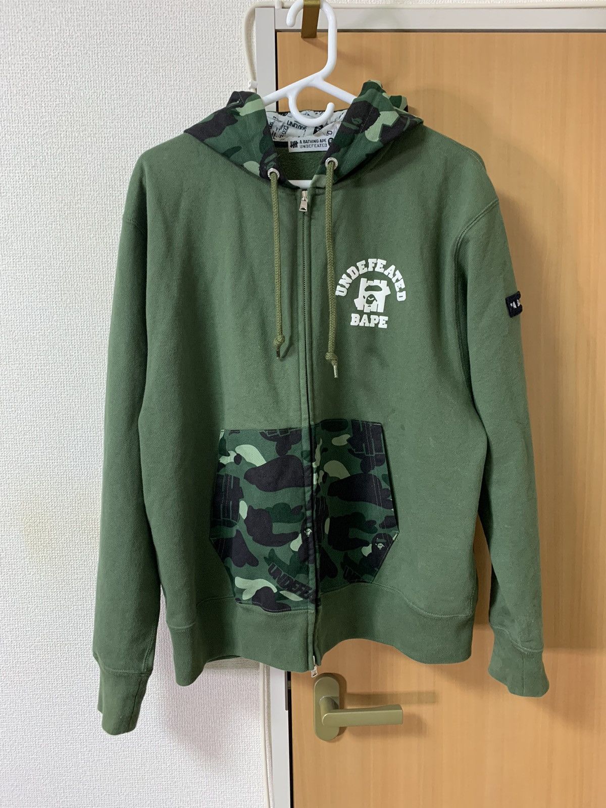 Bape × Undefeated Bape x Undefeated Camo Zip Up Hoodie | Grailed