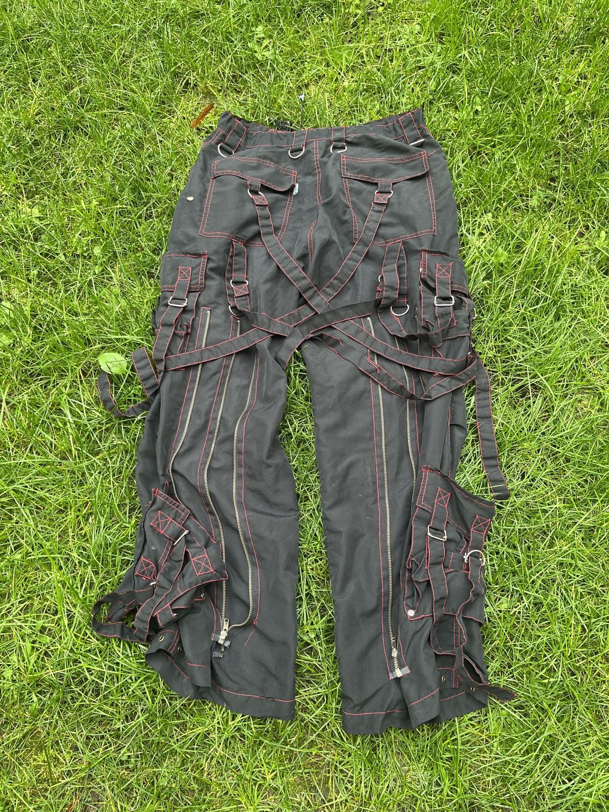 Hysteric Glamour Japanese Brand Yasiri Crazy Bondage Super Flared Cargo Pants | Grailed